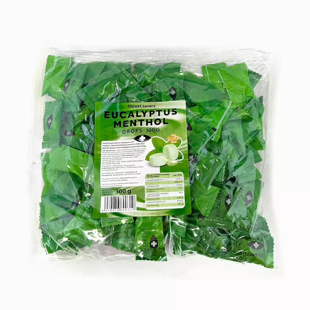 Eucalyptus Menthol pastillit 300g - Irttarikauppa verkkokauppa